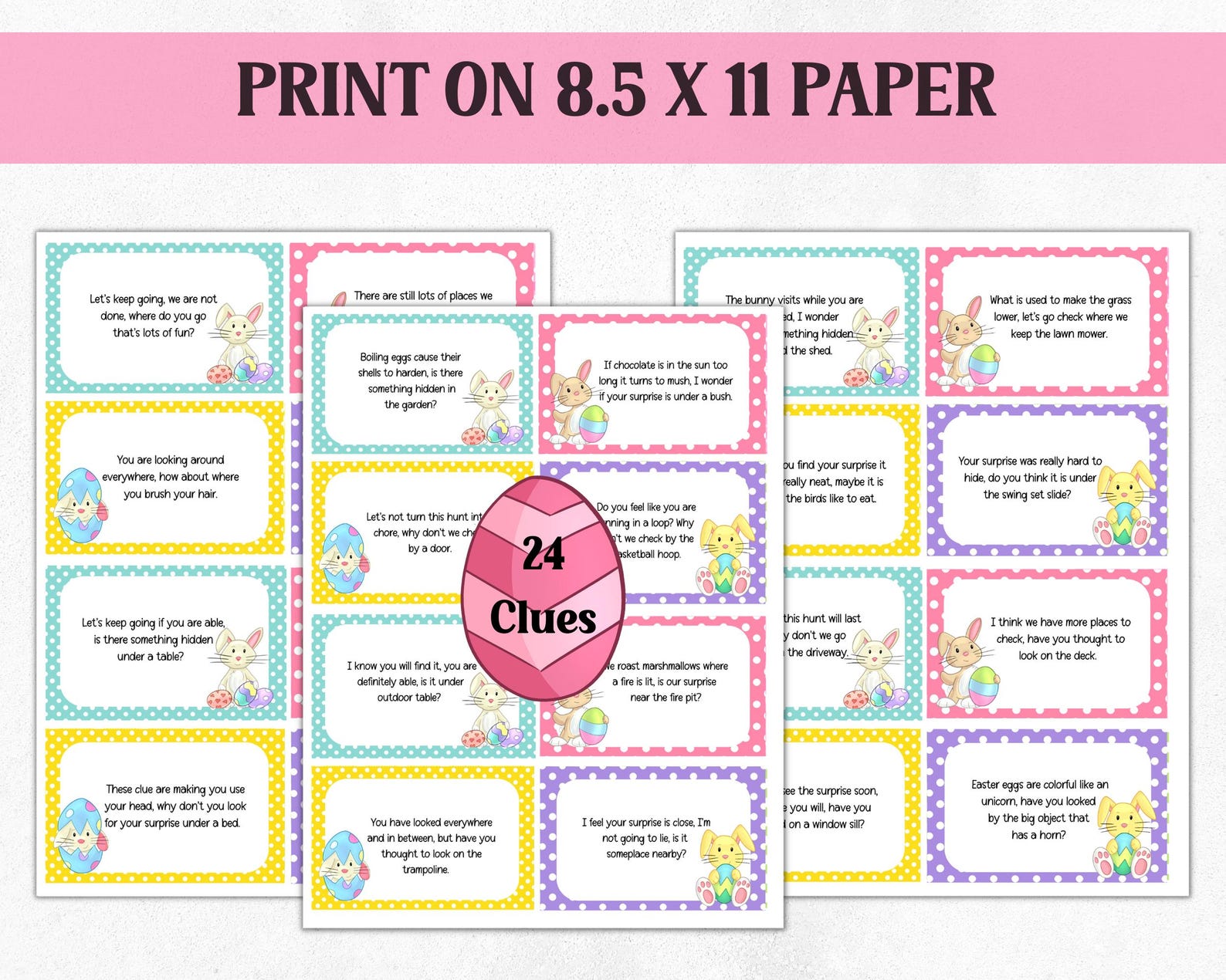 Outdoor Easter Treasure Hunt, Easter Scavenger Hunt for Kids, Printable ...