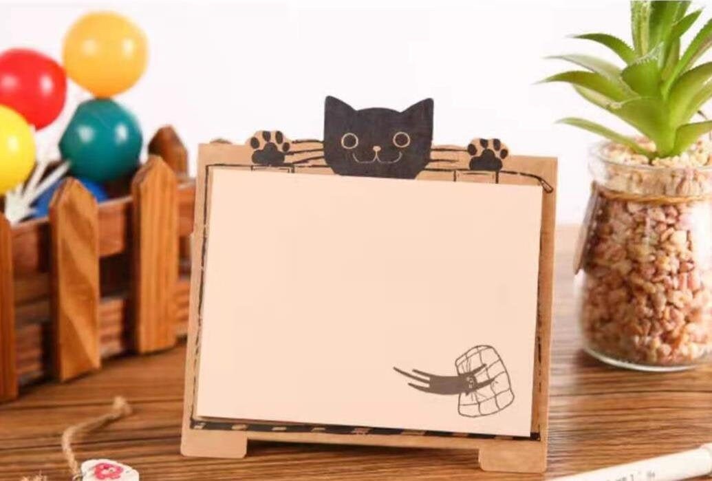Black-cat Notepadstandable Notepadmultifunctionalcute - Etsy