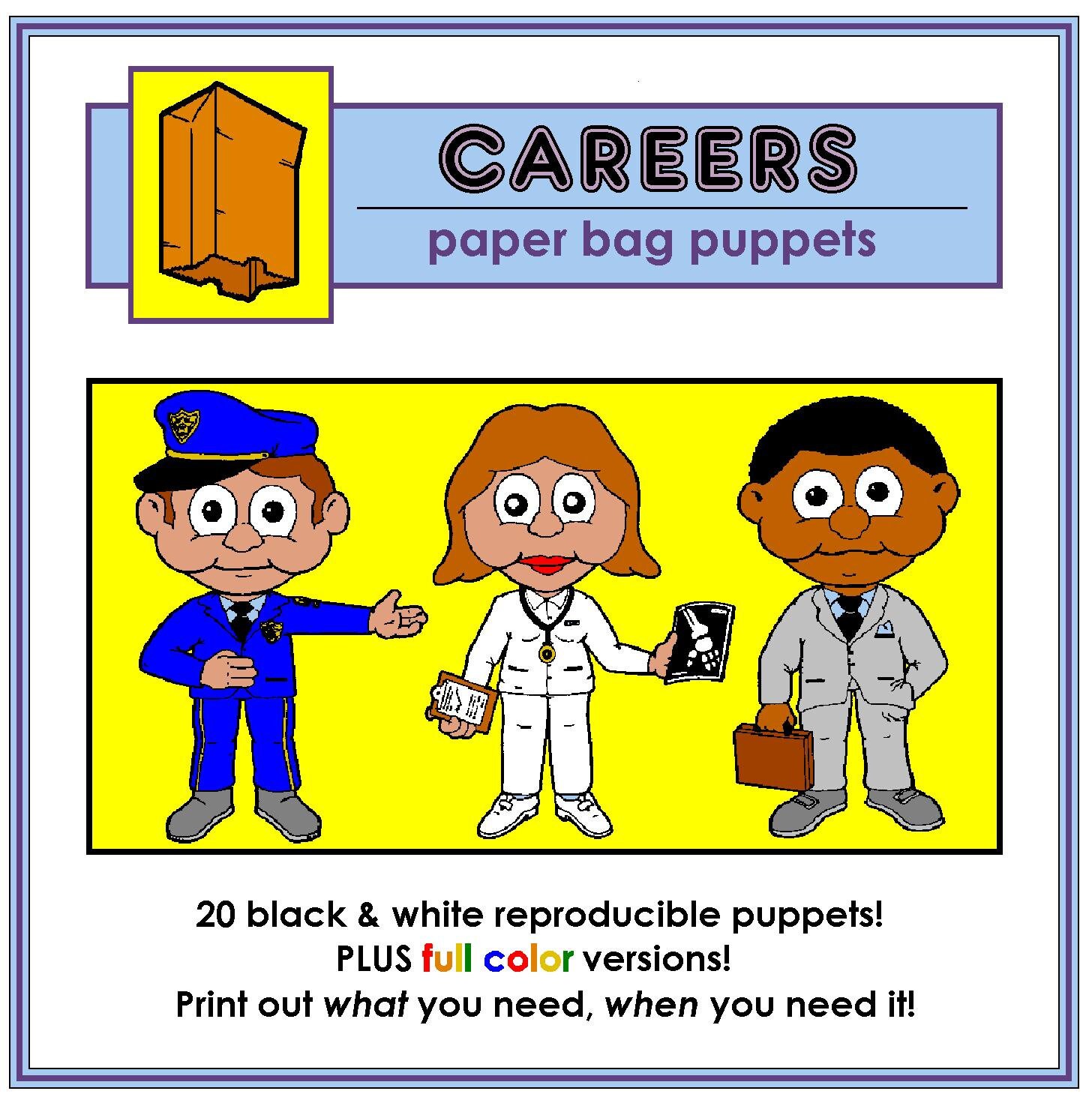 Careers Paper Bag Puppets - Etsy