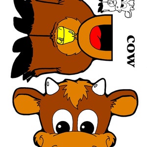 Farm Animal Paper Bag Puppets - Etsy