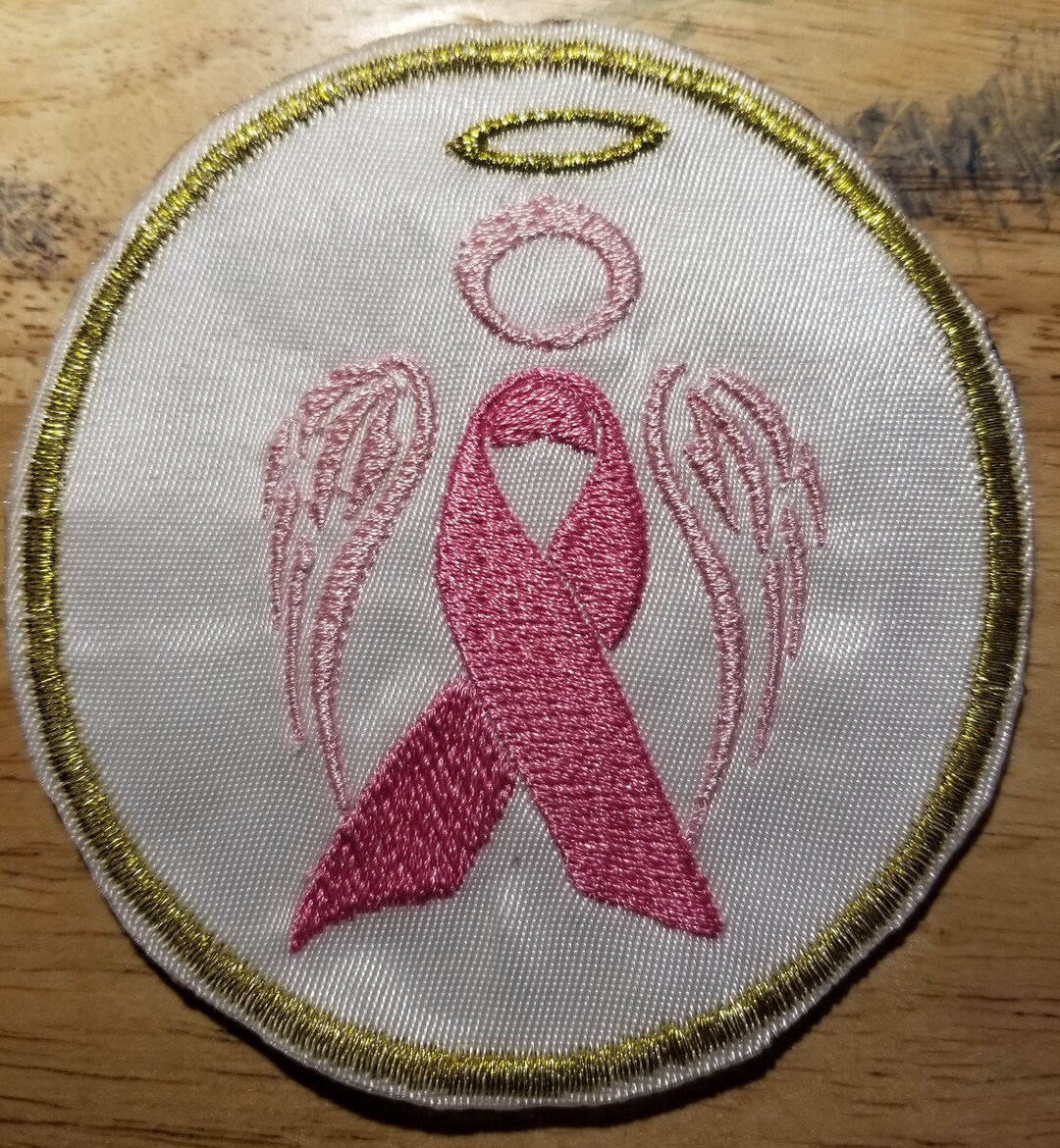 Breast Cancer Ribbon Angel - Sew On/iron on Patch 10221 - Etsy