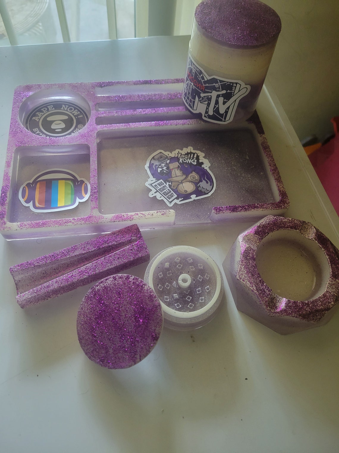 Large Rolling Tray Set - Etsy