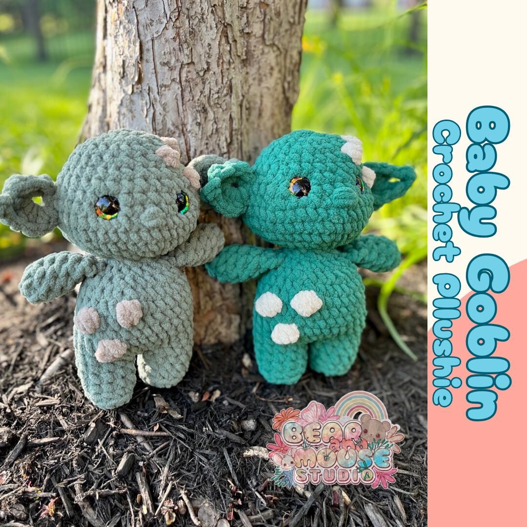 Baby Goblin Crochet Plushie - Adorable Handmade Goblin Stuffed Animal ...