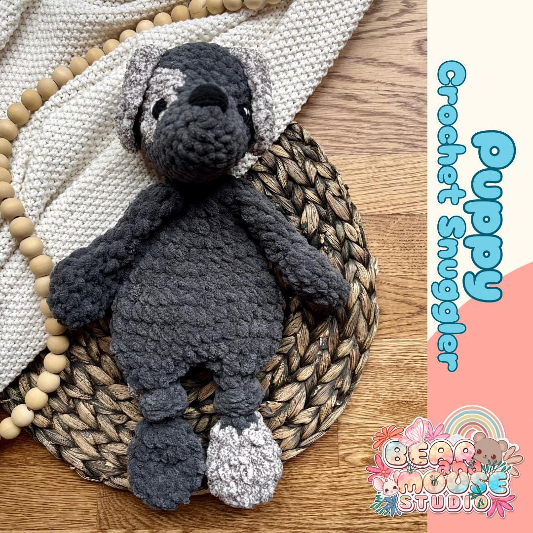 Custom Crochet Puppy Snuggler, Heirloom Quality Plushie, Crochet Puppy ...
