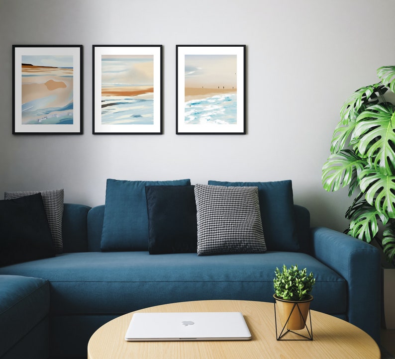 Set of 3 Seaside Print, Fine Art Print, Beach Wall Art, Sea Décor ...