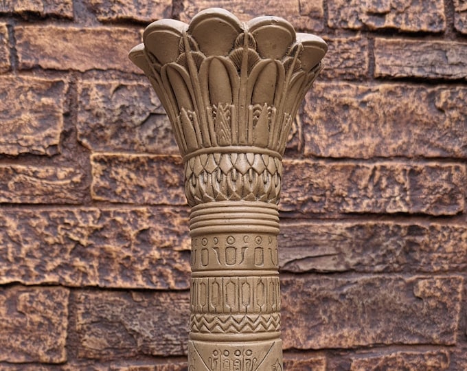 Egyptian Column Wall Fragment Sculpture Relief 12" 2 Pc Set - Etsy