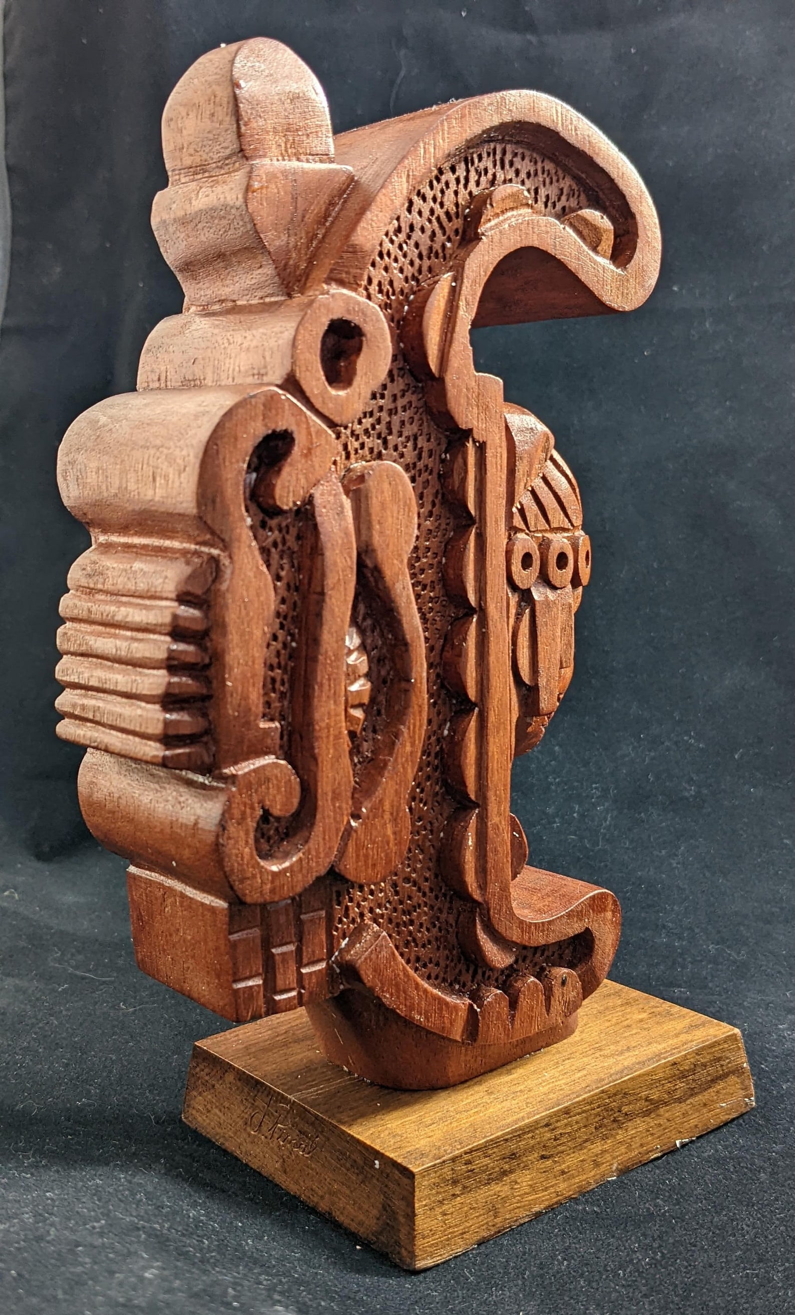 Aztec Mayan Queen of Uxmal Architectural Element Bust Sculpture Wood ...