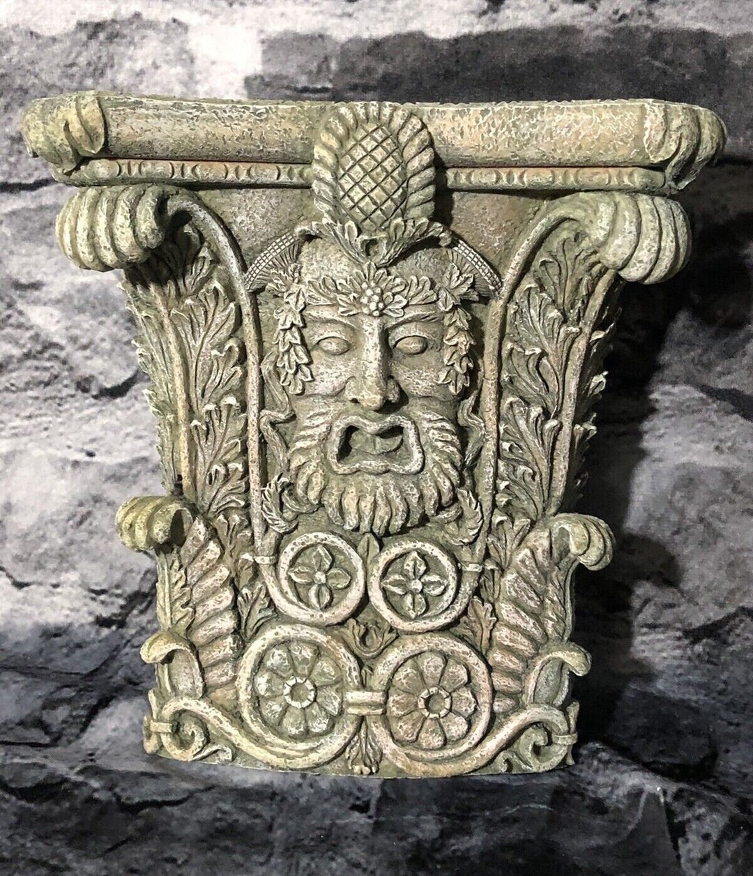 Roman Greek Column Green Man Figure Sculpture Wall Plaque-z8 - Etsy