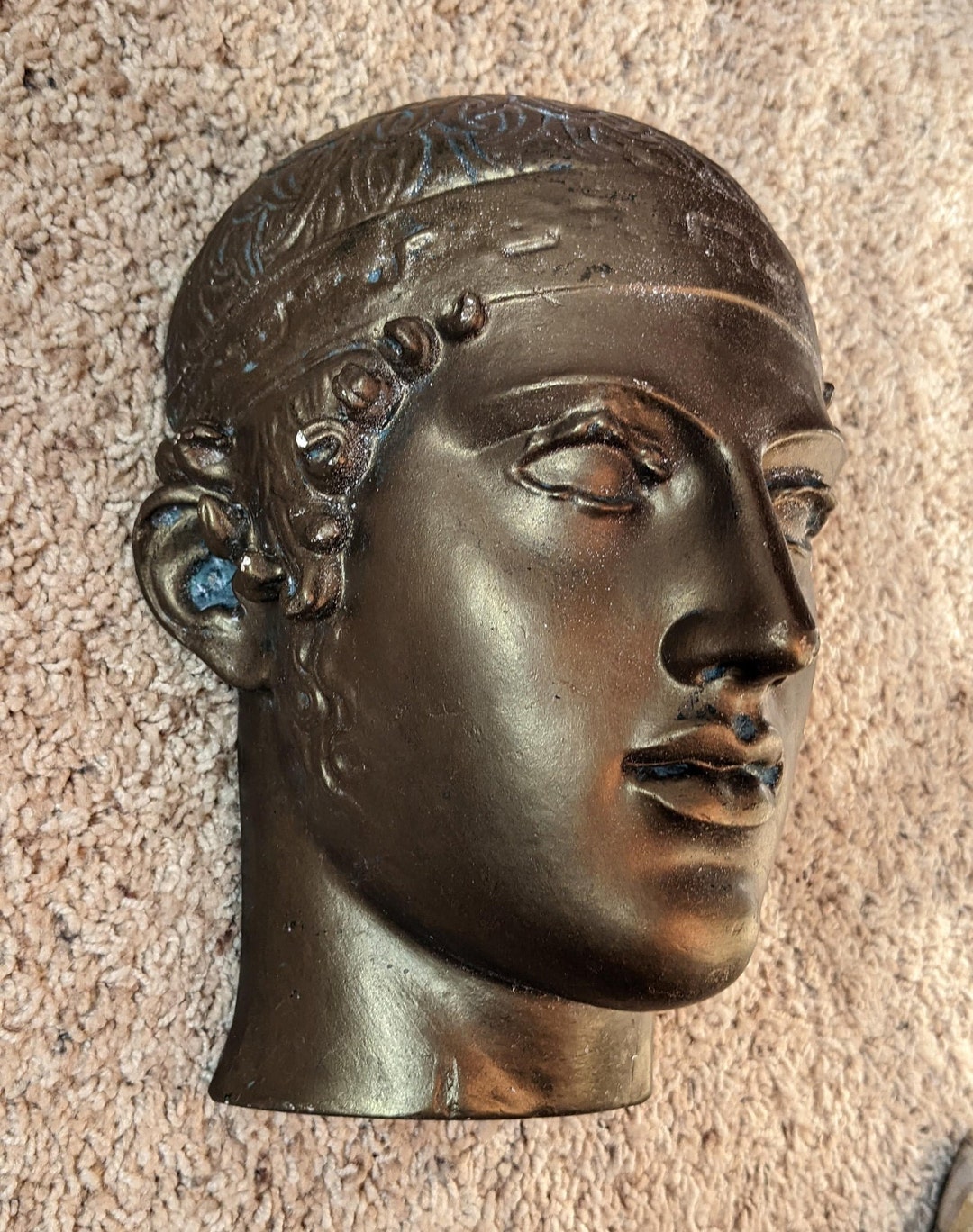 Roman Greek Delphi Charioteer Bust Sculpture Museum Reproduction Louvre ...