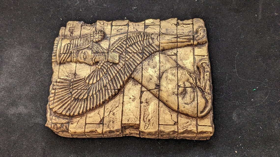 Assyrian Sumerian Winged Sphinx Susa Lion Shedu Palace Darius - Etsy