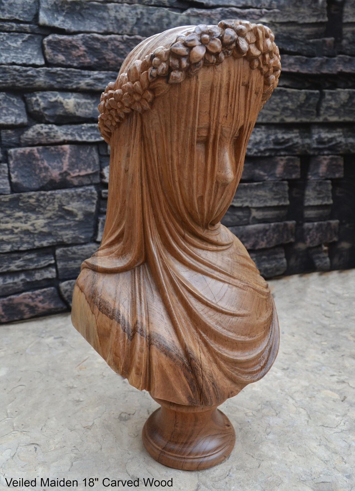 Veiled Bride Maiden Statue Sculpture Bust Inspired By Artist | Etsy