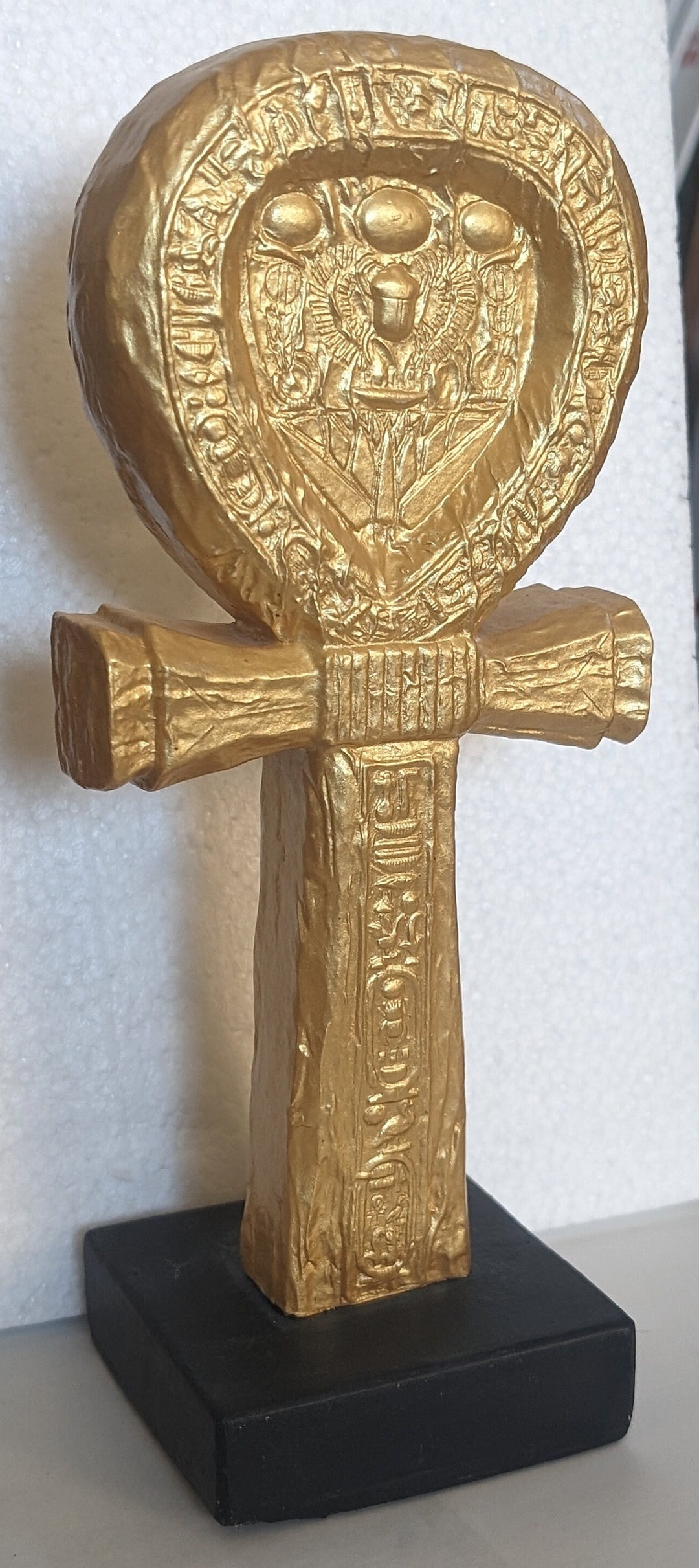 Egyptian Ankh King Tut Tomb Artifact Sculpture Statue 9" W/base - Etsy