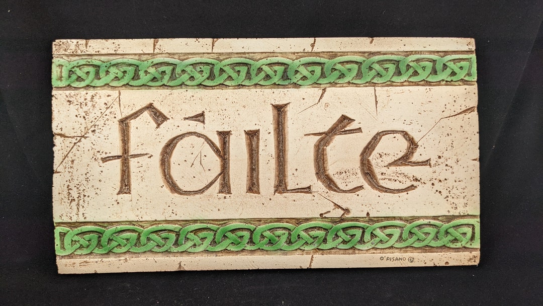 Celtic Irish Failte Gaelic Welcome Sign Plaque 14" Vintage-r6 - Etsy
