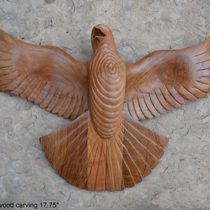 Raven Wood Carving Hand Made 17.5" - Etsy