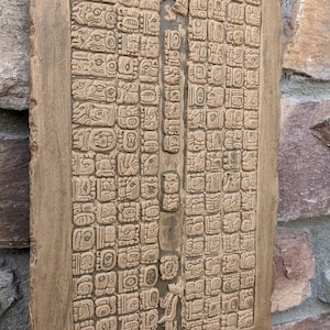 Aztec Maya Glyphs Carvings Hieroglyphics 13" Stone Look - Etsy