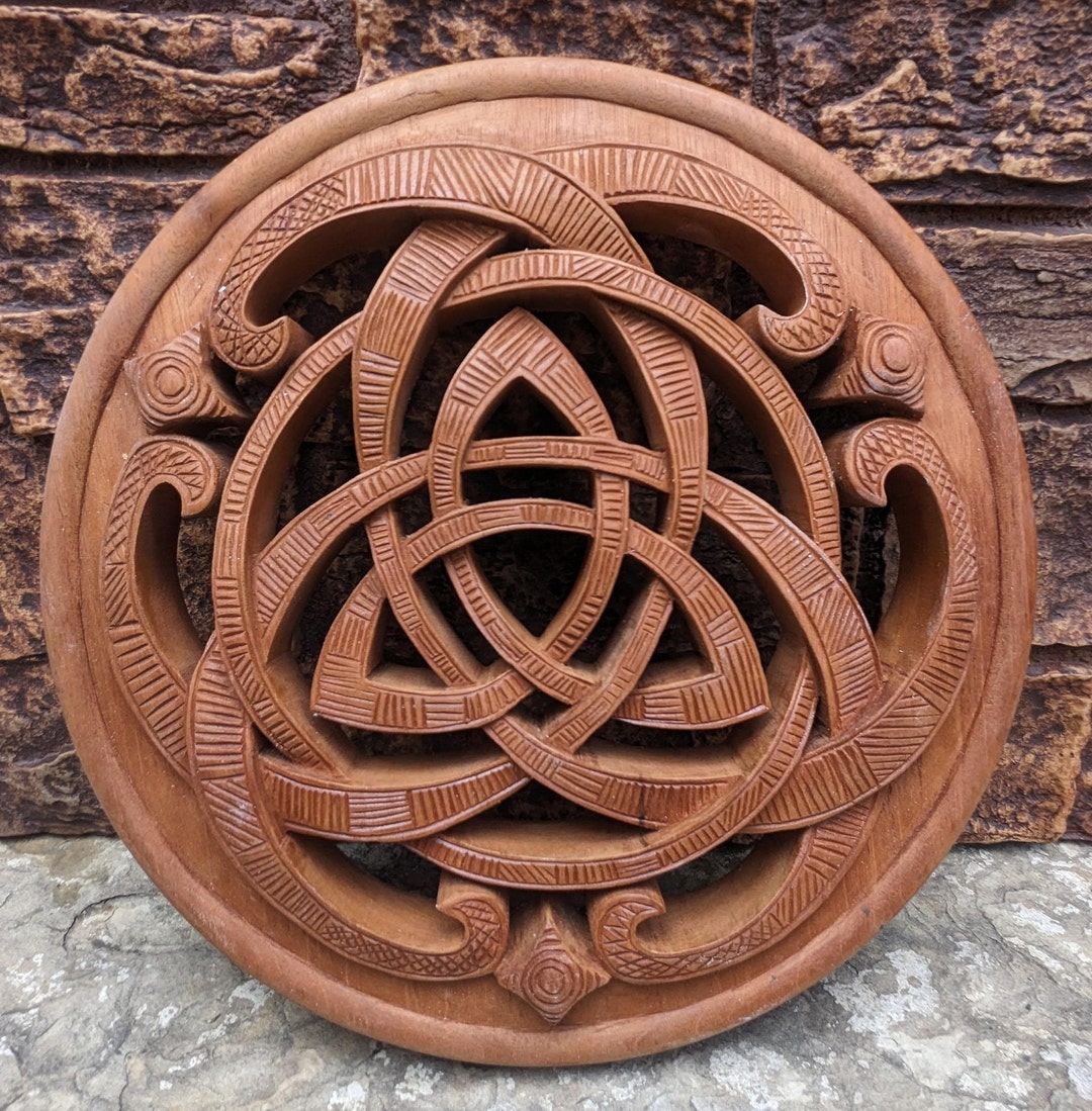 Celtic Decor Trinity Knot Triquetra Wall Plaque Sculpture Irish 11.75 ...