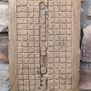 Aztec Maya Glyphs Carvings Hieroglyphics 13" Stone Look - Etsy