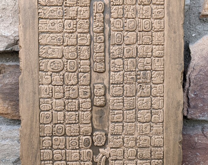 Glifos mayas aztecas tallas jeroglíficos 13 aspecto de piedra - Etsy México