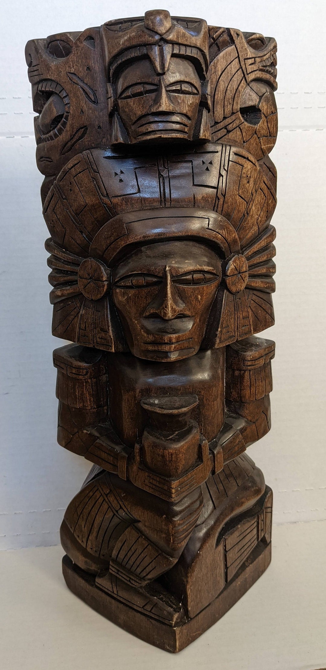 Aztec Maya Mesoamerica Totem Medicine Man Artifact Stelae Sculpture ...