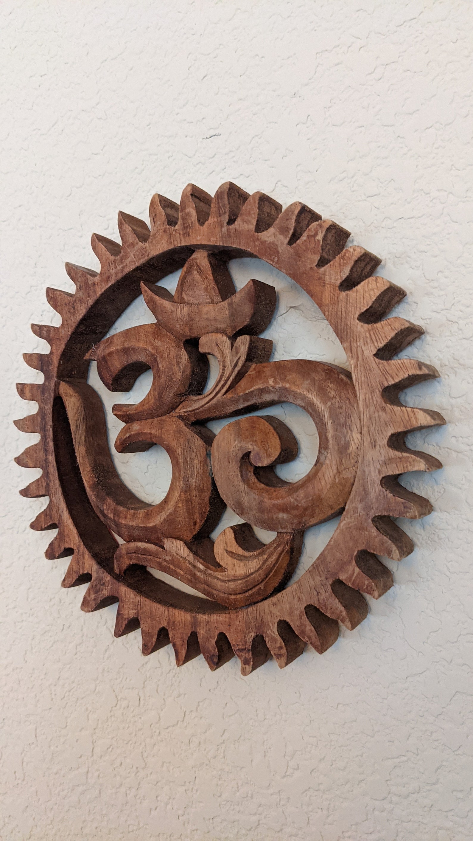 OM AUM Star Nameste Carved Sculpture Statue Plaque 8 | Etsy