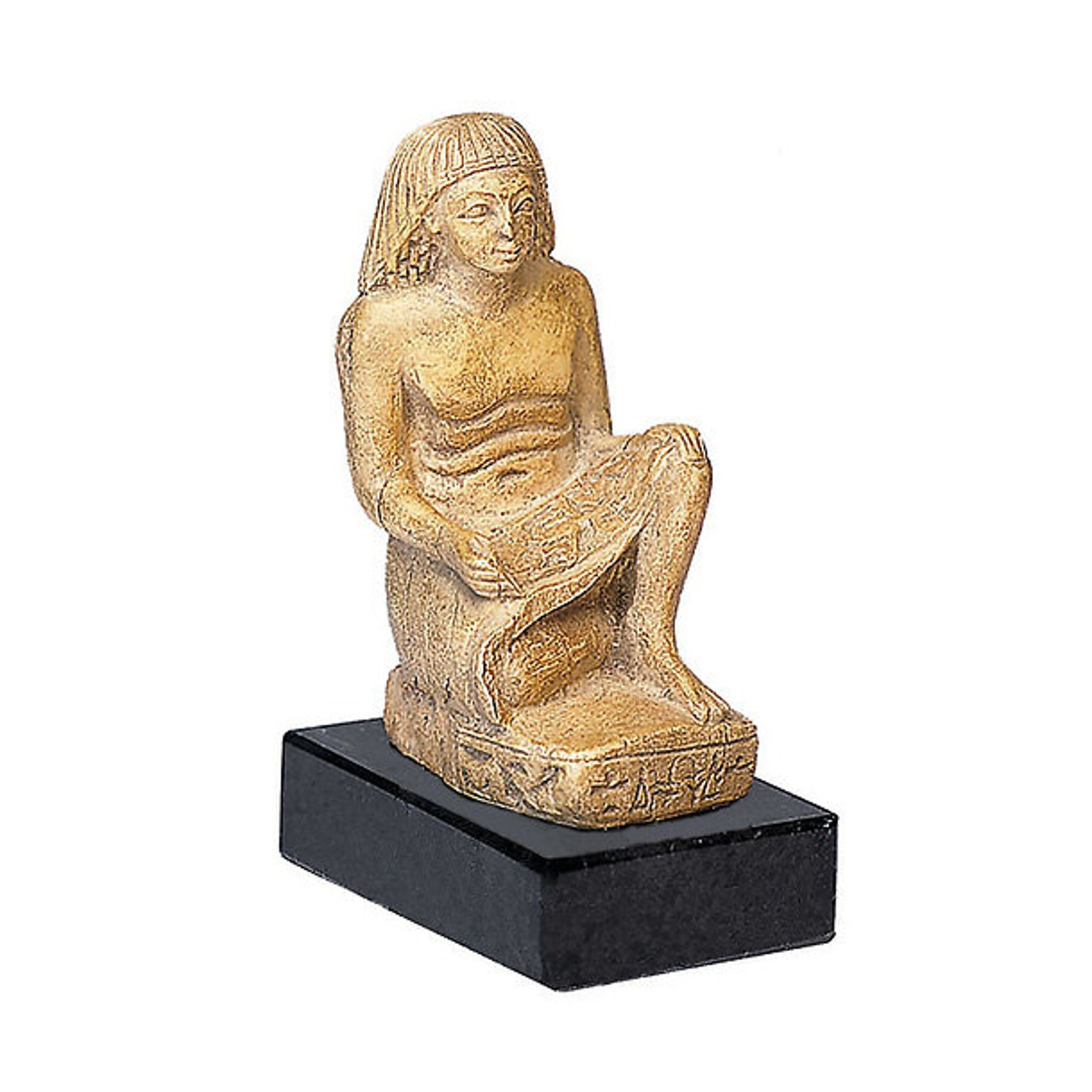 Egyptian Scribe Nakhtsebek Seated Sitting Statue Sculpture 3.34" Louvre ...