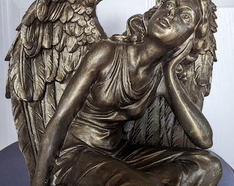 Resting Angel Statue - Etsy