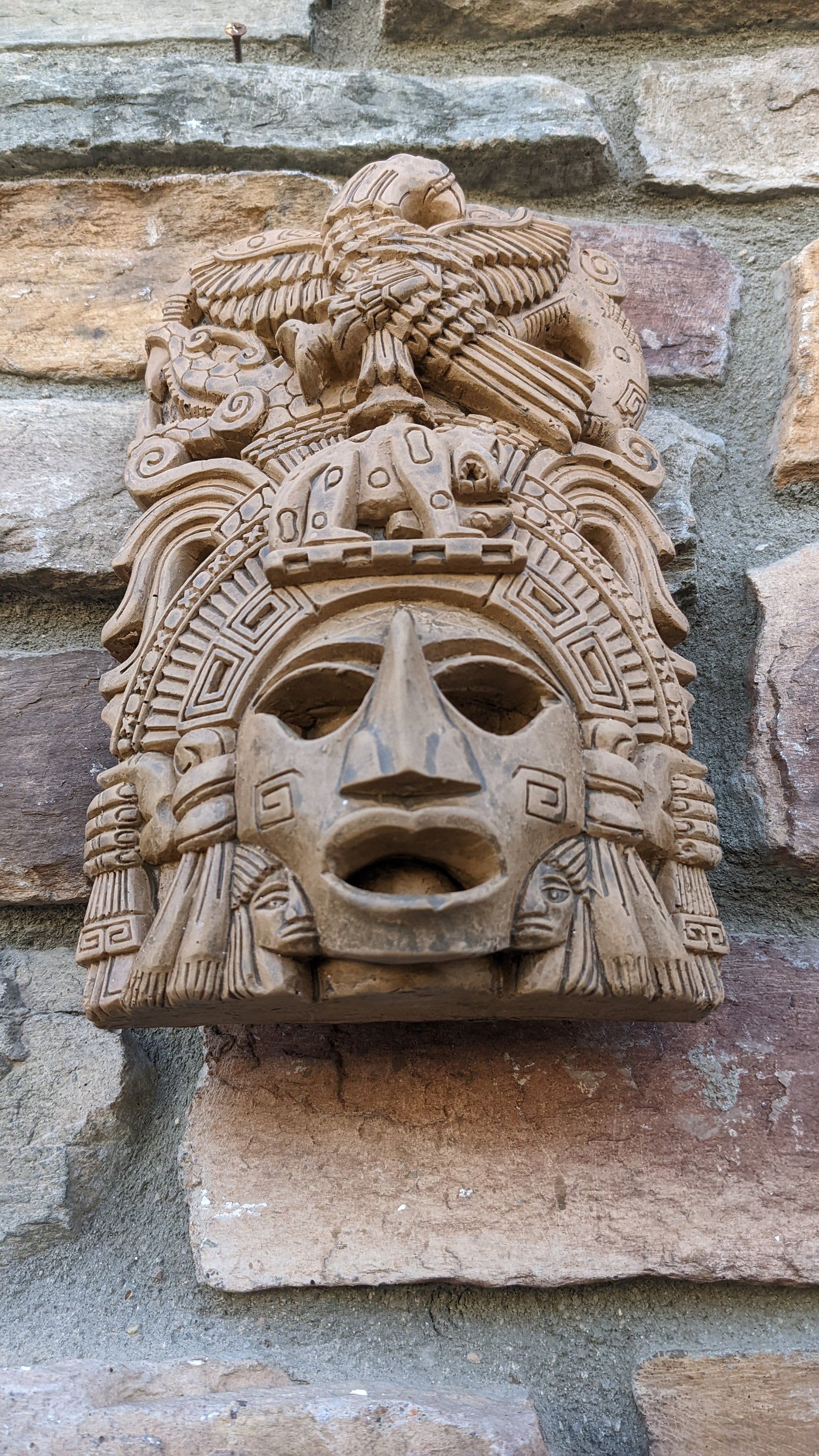 Aztec Mayan Mask Eagle Jaguar Warrior 9.25 | Etsy