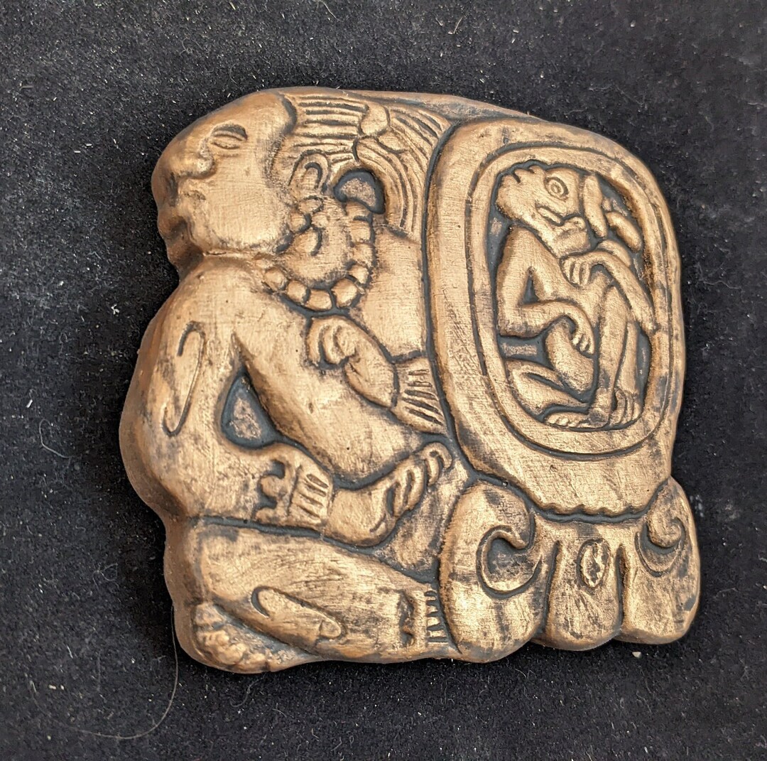 Aztec Mayan Glyph Wall Plaque Fragment Relief 4" - Etsy