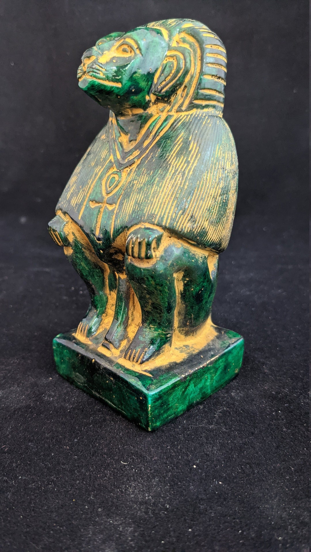Egyptian THOTH Hedj-wer God of Wisdom Baboon Sculpture Carving Statue ...