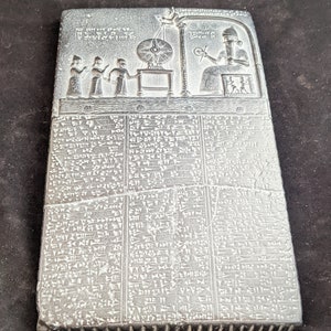 Babylonian Tablet of Shamash Sun God Tablet Museum Reproduction Plaque ...