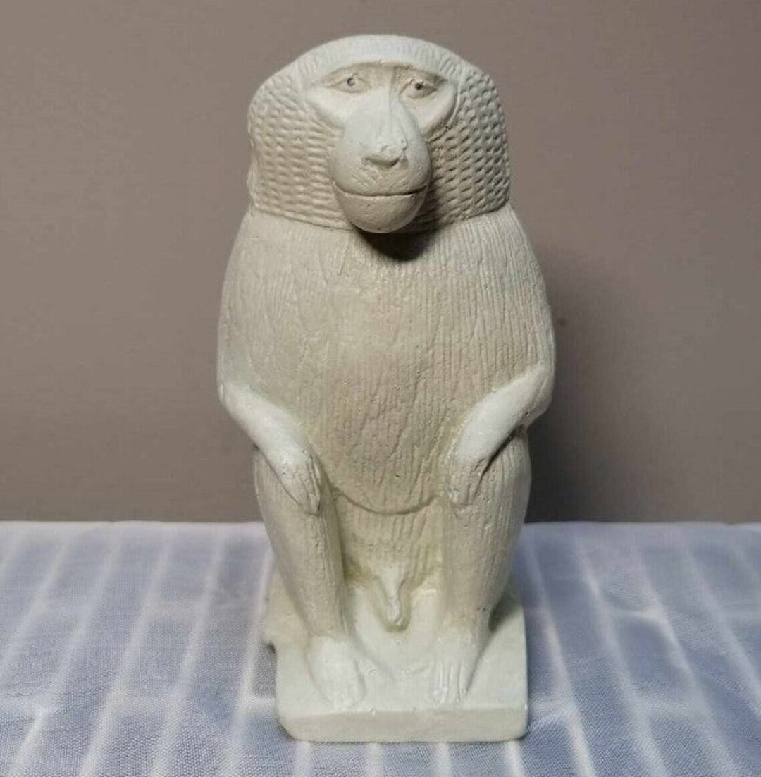 Egyptian Monkey THOTH Monkey God of Wisdom Artifact Carved Sculpture ...