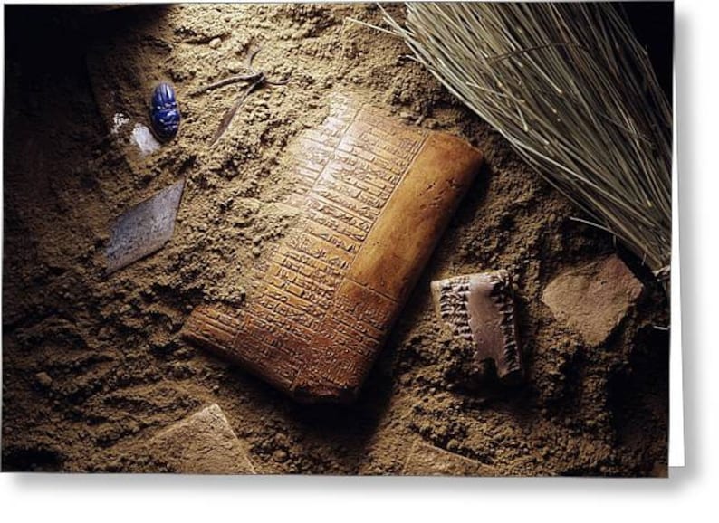 Sumerian Cuneiform Tablet Medical Nippur Sculptural Relief Plaque 5.5 ...