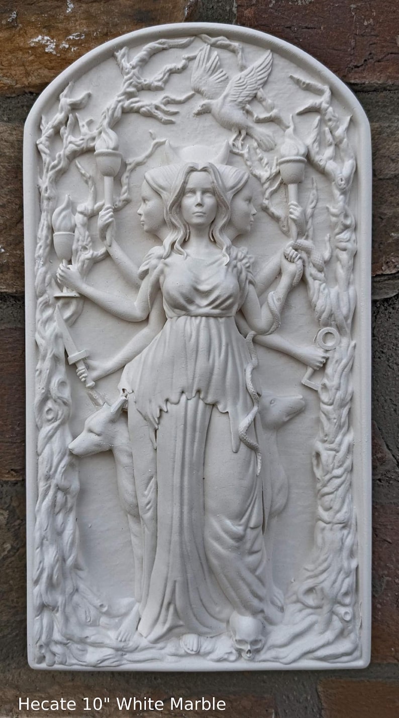Hecate 10" Sculpture Goddess Heaven, Earth, and Sea Blessings of Daily ...