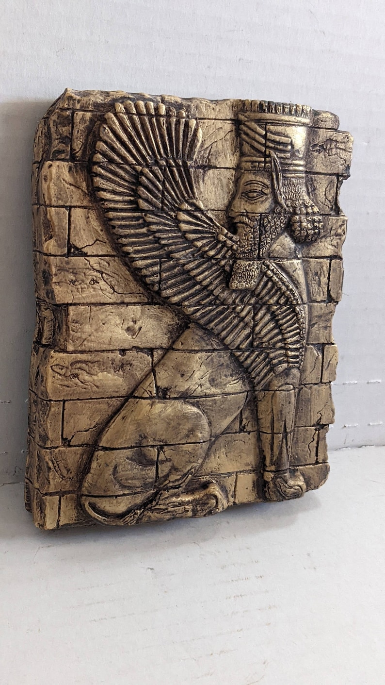 Assyrian Sumerian Winged Sphinx Susa, Lion Shedu Palace Darius I ...