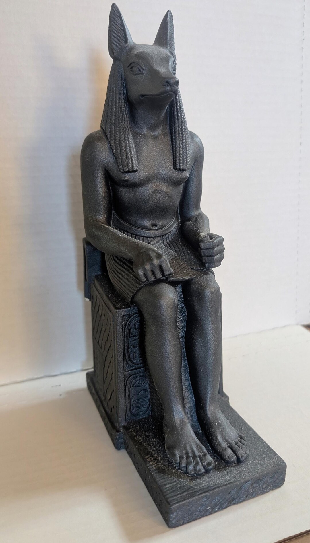Egyptian Seated Anubis Artifact Carved Sculpture Statue Musuem ...