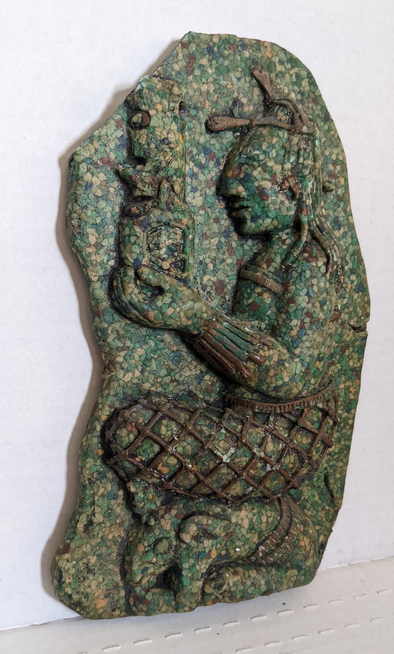 Aztec Mayan Tablet Slave Style Sculptures Malachite Zarebski - Etsy