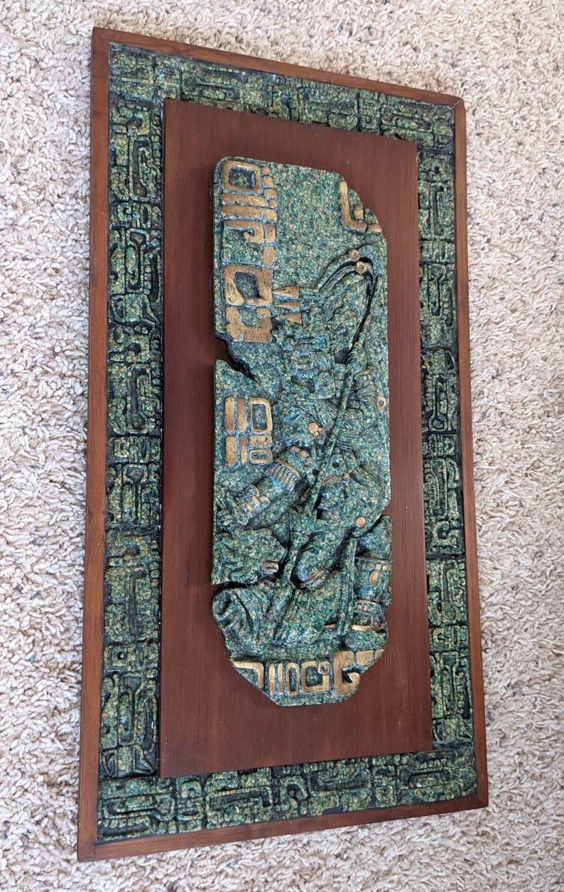 Aztec Mayan Lintel Fragment Wall Sculpture Plaque 20 - Etsy