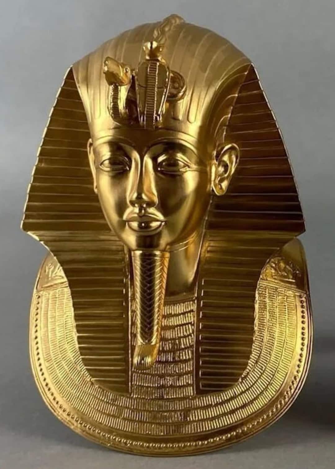 Egyptian King Tut Bust Head Artifact Carved Sculpture Statue 7.5" MMA ...