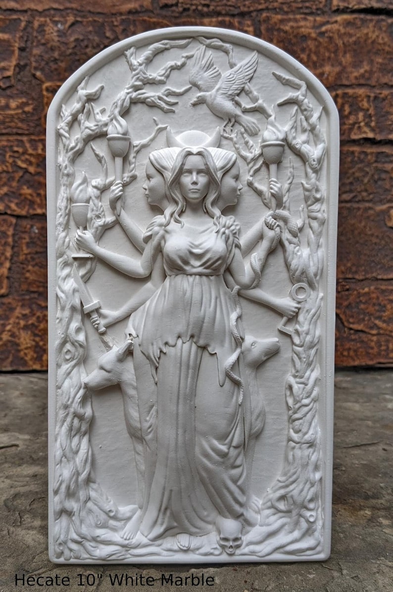 Hecate 10" Sculpture Goddess Heaven, Earth, and Sea Blessings of Daily ...