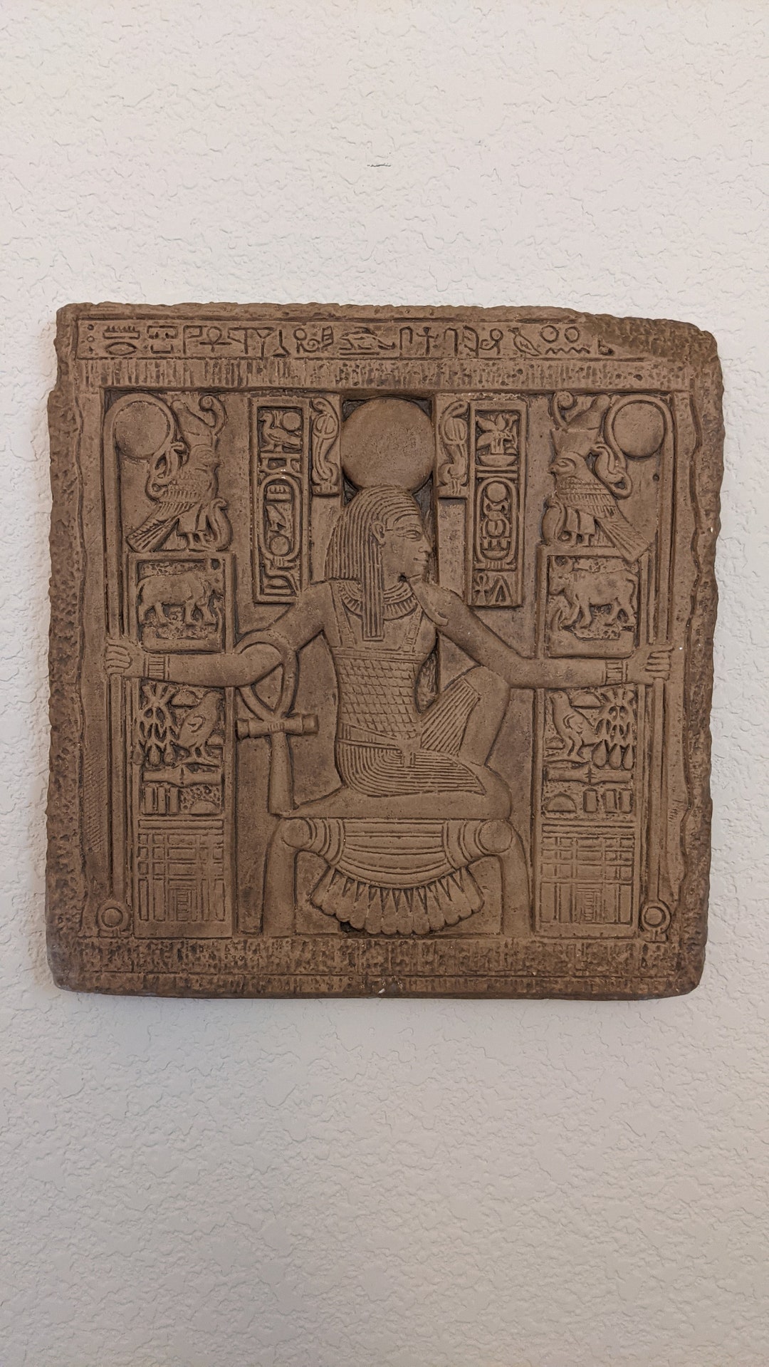 Egyptian HEH God of Infinity Tutankhamen Fragment Plaque Wall Frieze 11 ...