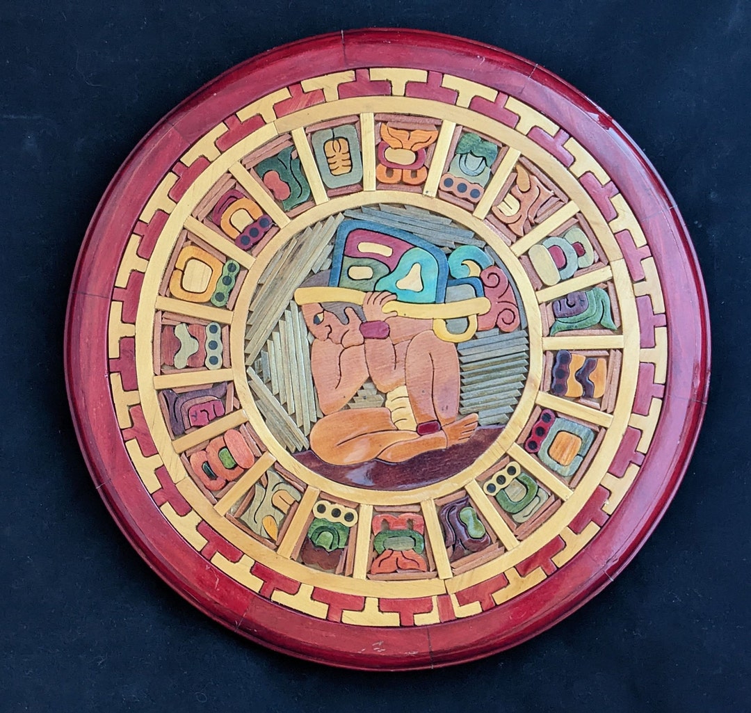 Aztec Mayan Haab Calendar Carved Wood - Etsy