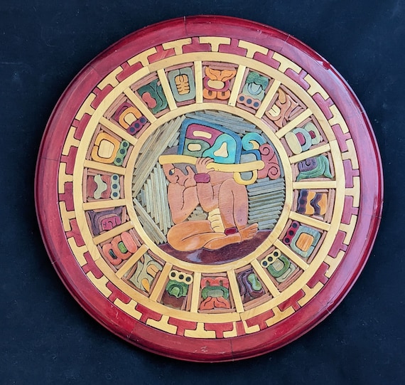 Aztec Mayan Haab Calendar Carved Wood - Etsy