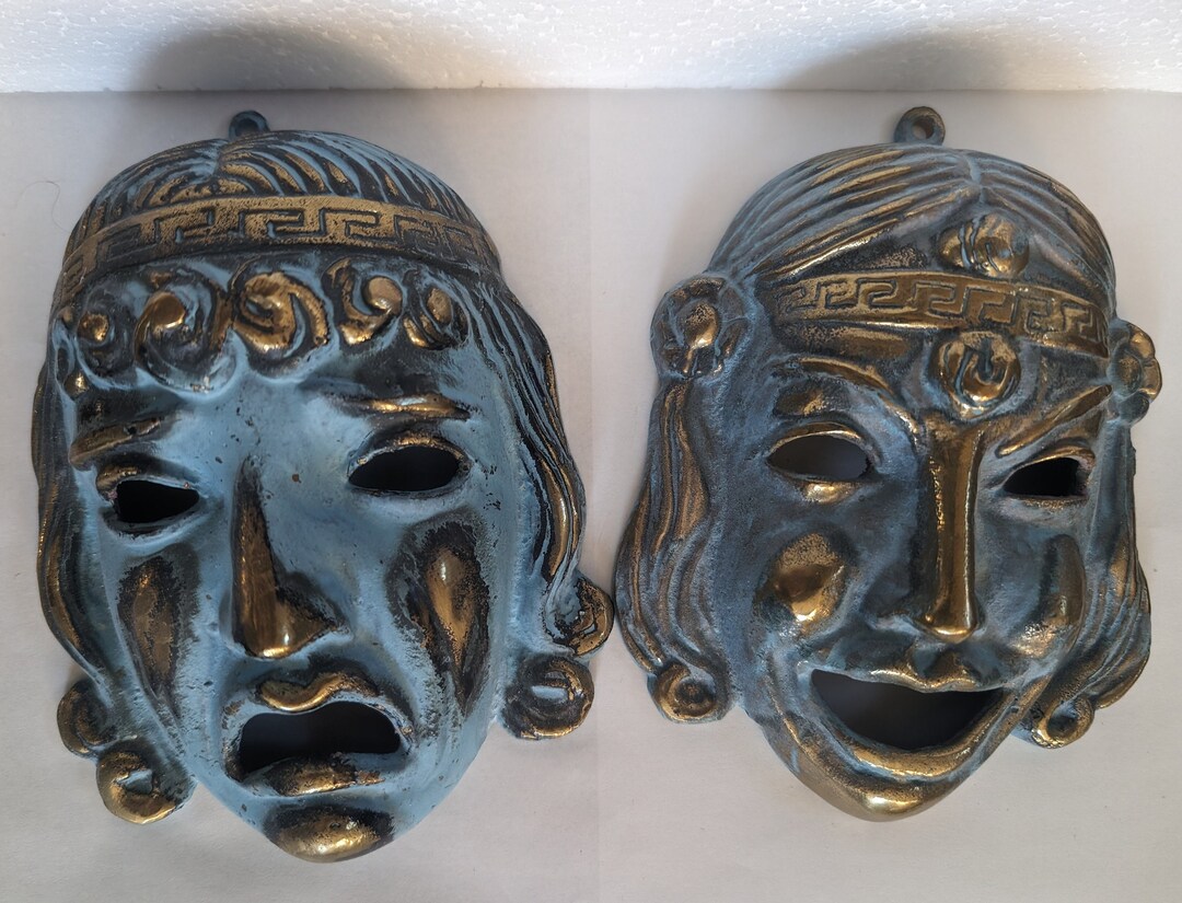 Roman Greek Set of Metal Masks-6.25"-b94 - Etsy