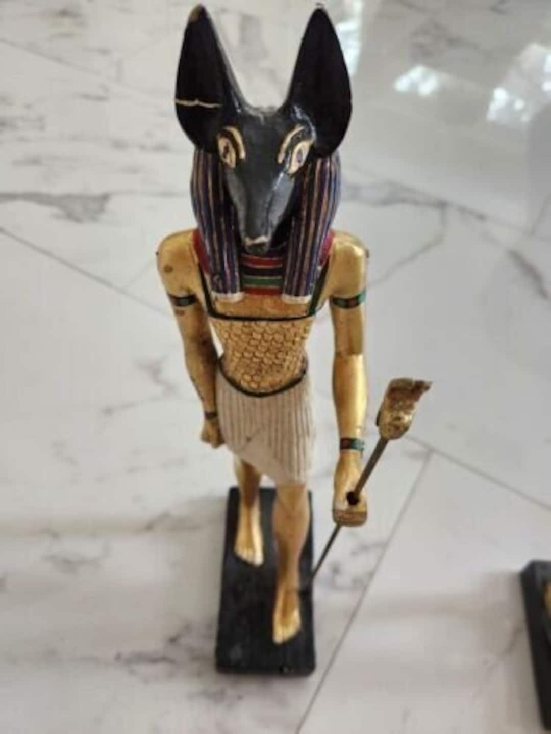 Egyptian Anubis Artifact Carved Sculpture Statue 11" - Etsy