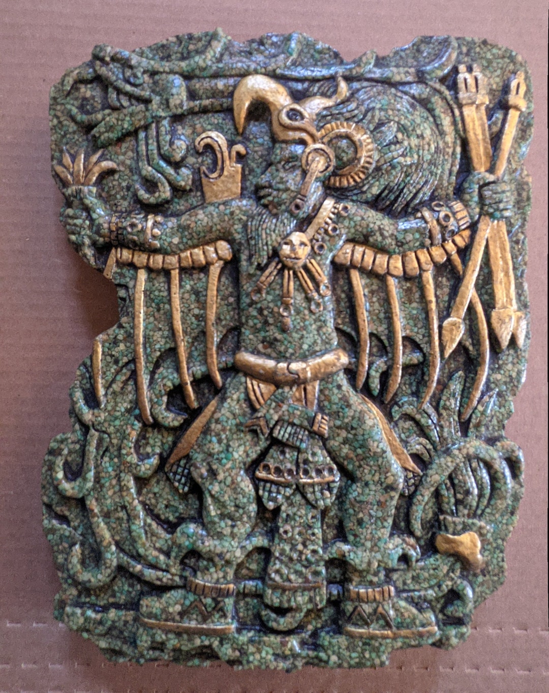 Aztec Maya Quetzalcoatl Feathered Serpent Codex Artifact Carved Deity ...