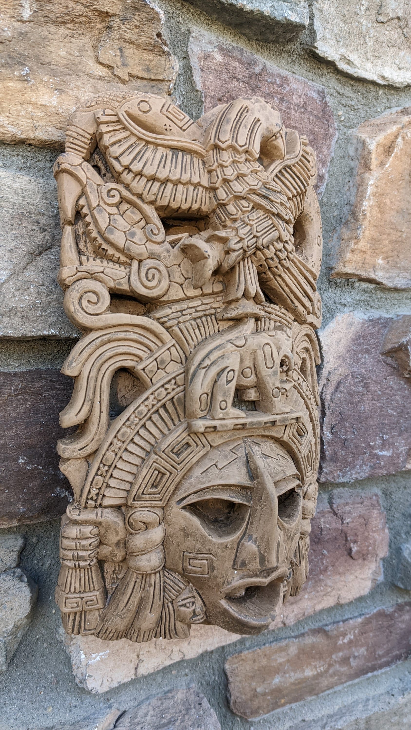 Aztec Mayan Mask Eagle Jaguar Warrior 9.25 | Etsy