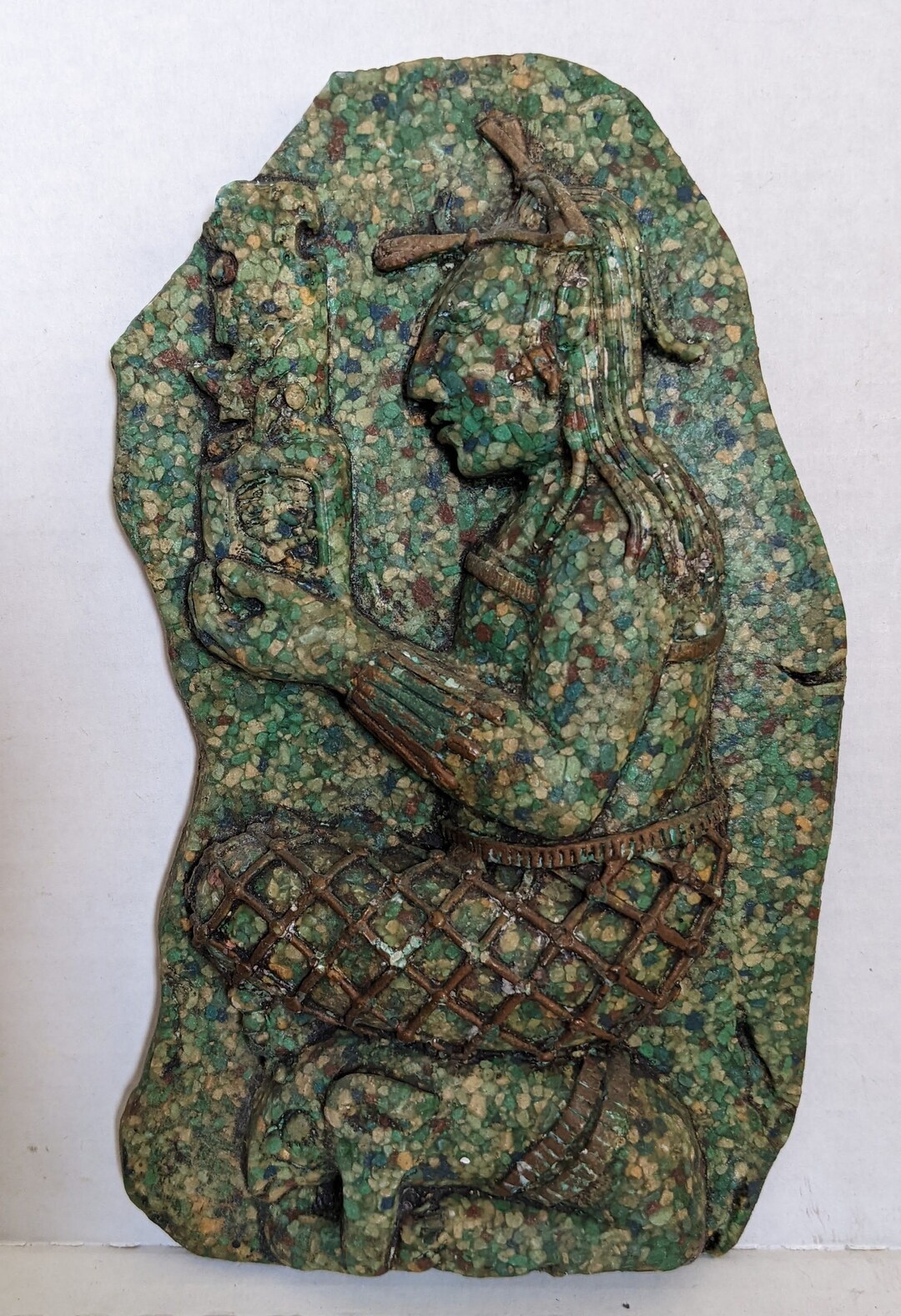 Aztec Mayan Tablet Slave Style Sculptures Malachite Zarebski Style ...