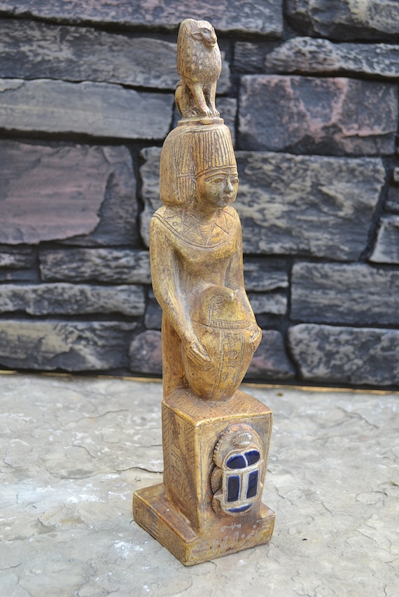 Egyptian stone Statue Offering to Thoth 14.5 Carving | Etsy