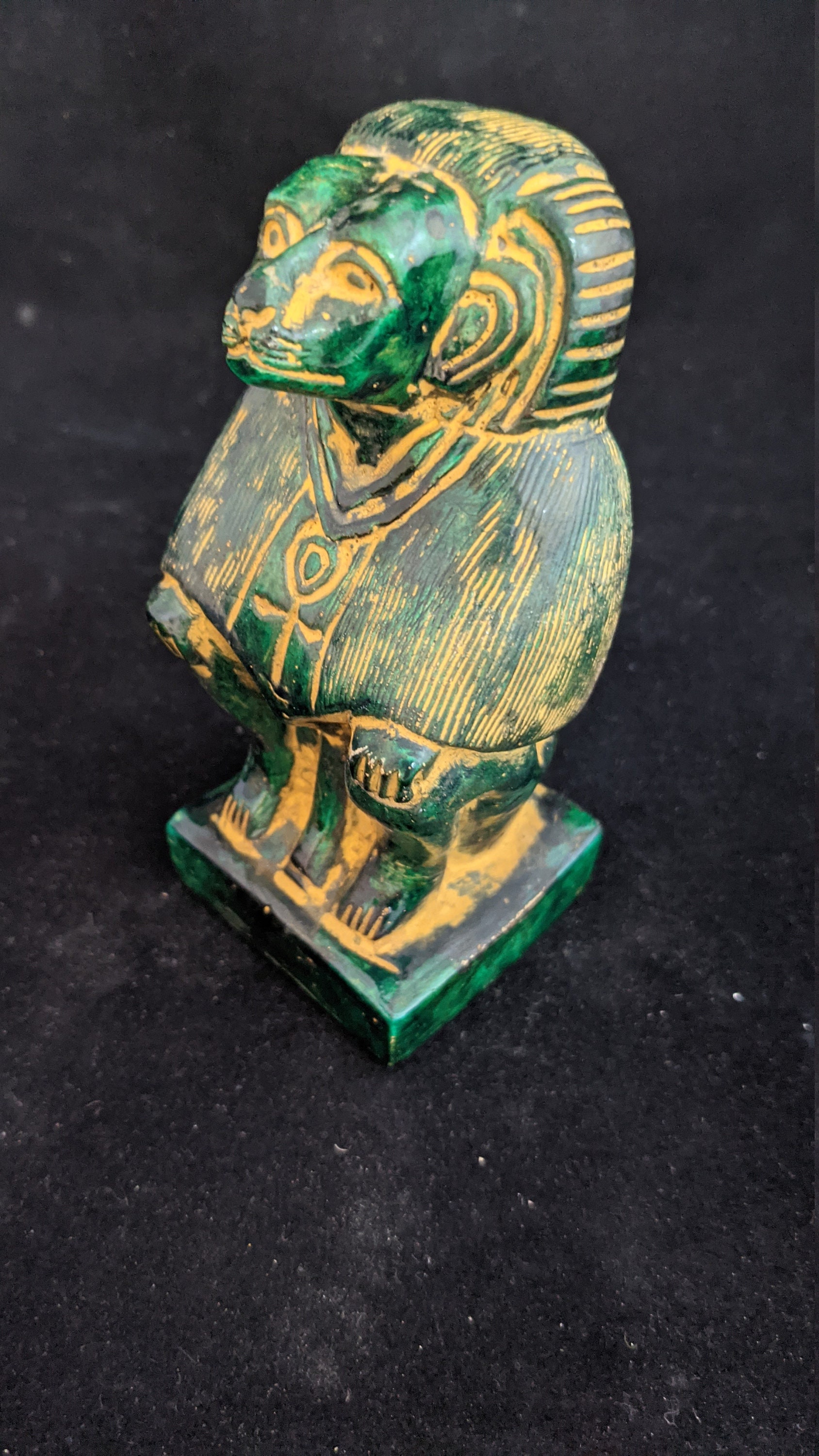 Egyptian THOTH Hedj-wer God of Wisdom Baboon Sculpture Carving - Etsy ...