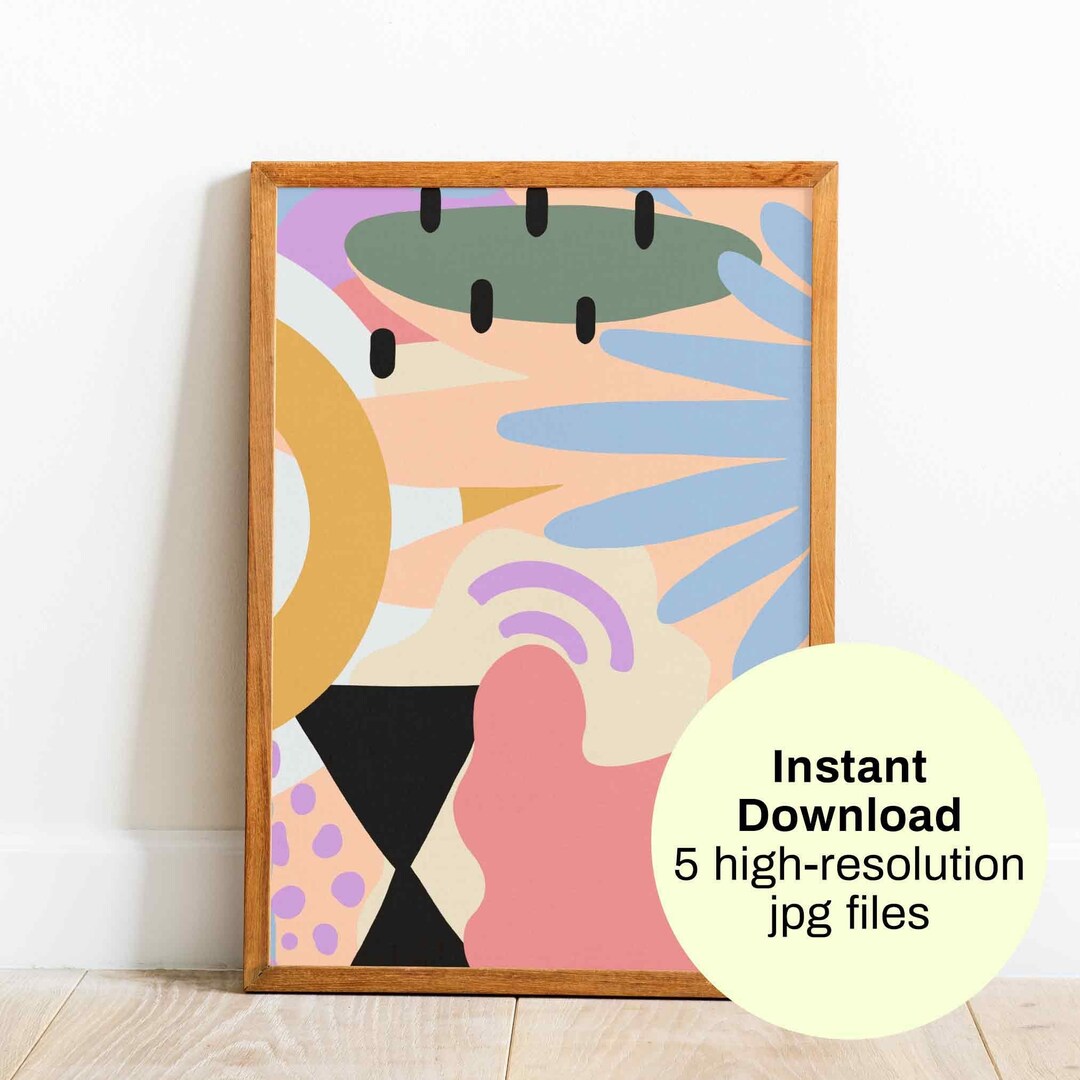Original Abstract Art Funky Pattern Digital Download | Colorful ...